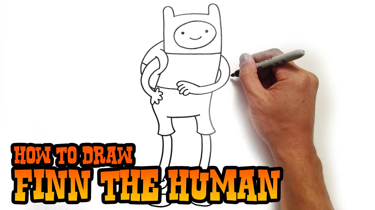 How To Draw Finn The Human Adventure Time C4k Academy